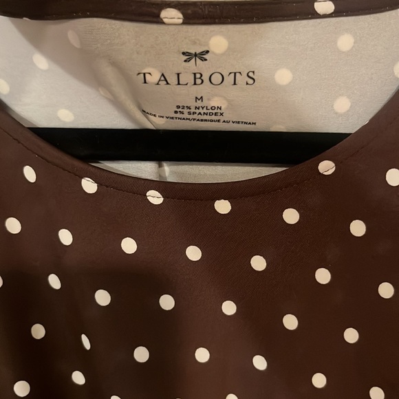 Talbots | Dresses | Brown Polka Dot Talbots Dress | Poshmark